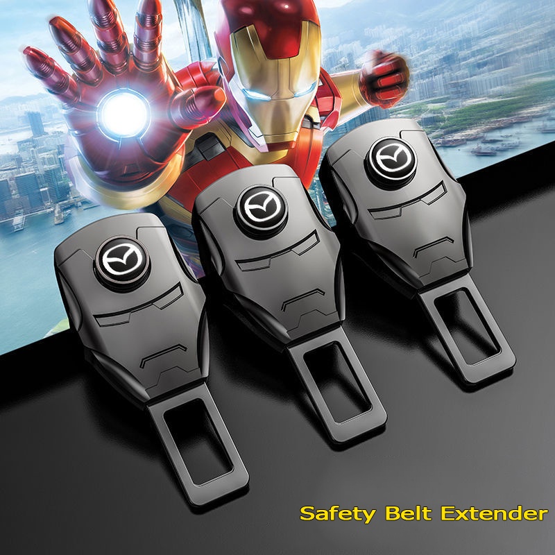 Mazda Car Seat Belt Extender Iron Man Silencer Buckle For 2 3 CX5 CX30 ...