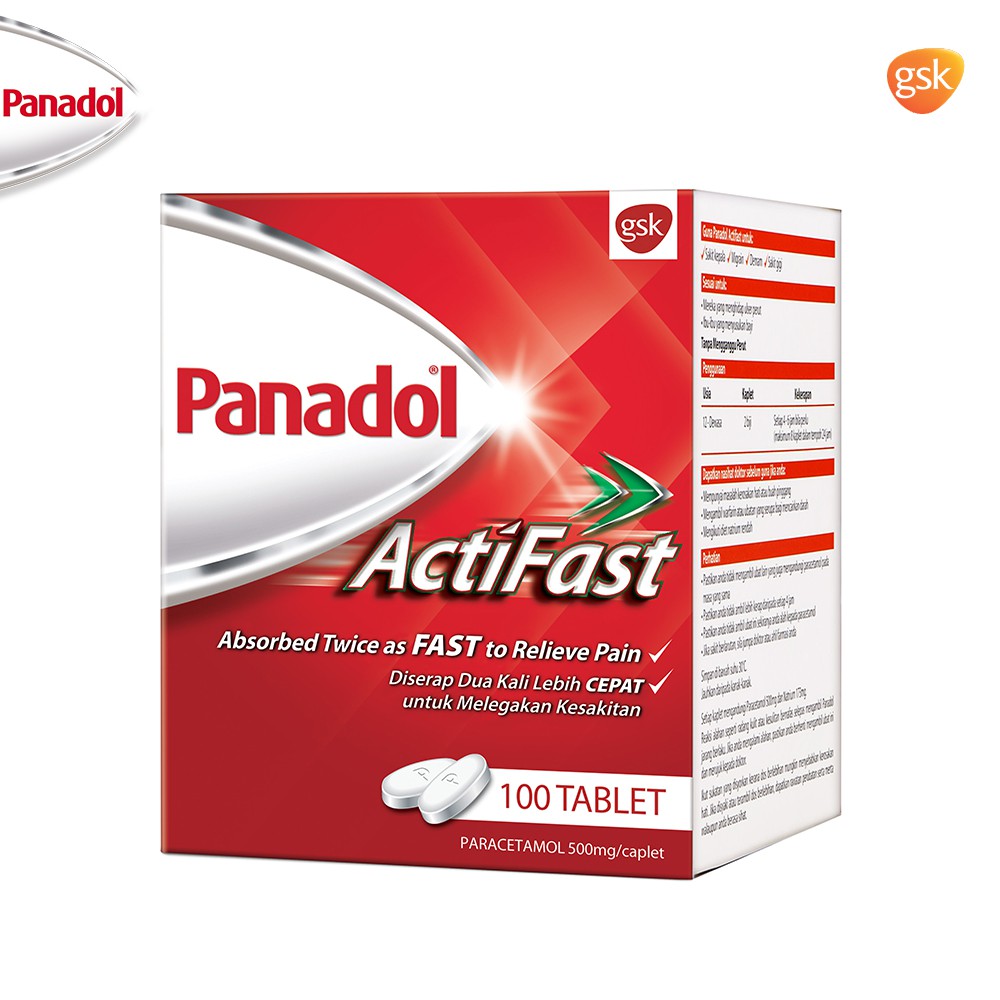 PANADOL ACTIFAST 100'S(100% ORIGINAL) | Shopee Malaysia