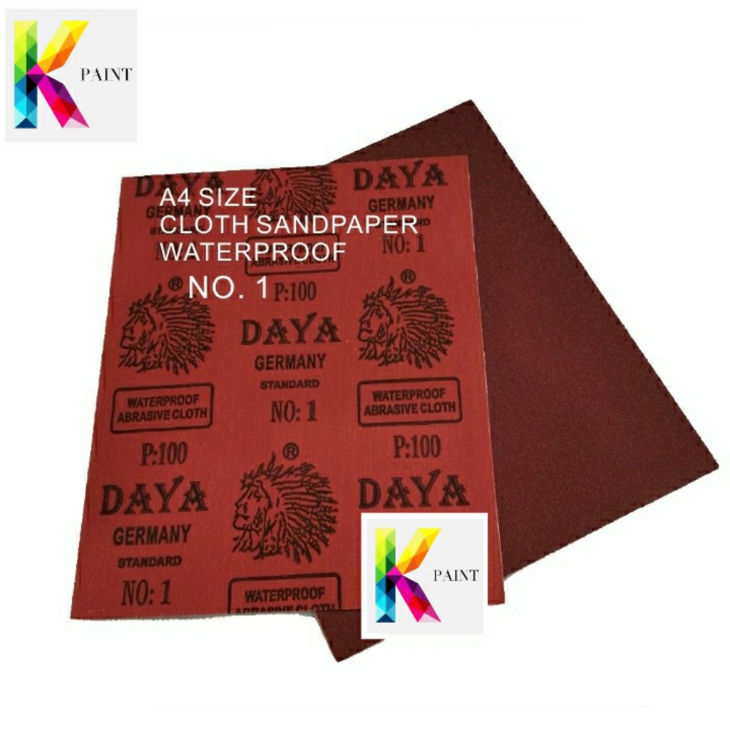 (P100 ) WATERPROOF ABRASIVE CLOTH SANDPAPER DAYA WOOD & METAL PAINT ...