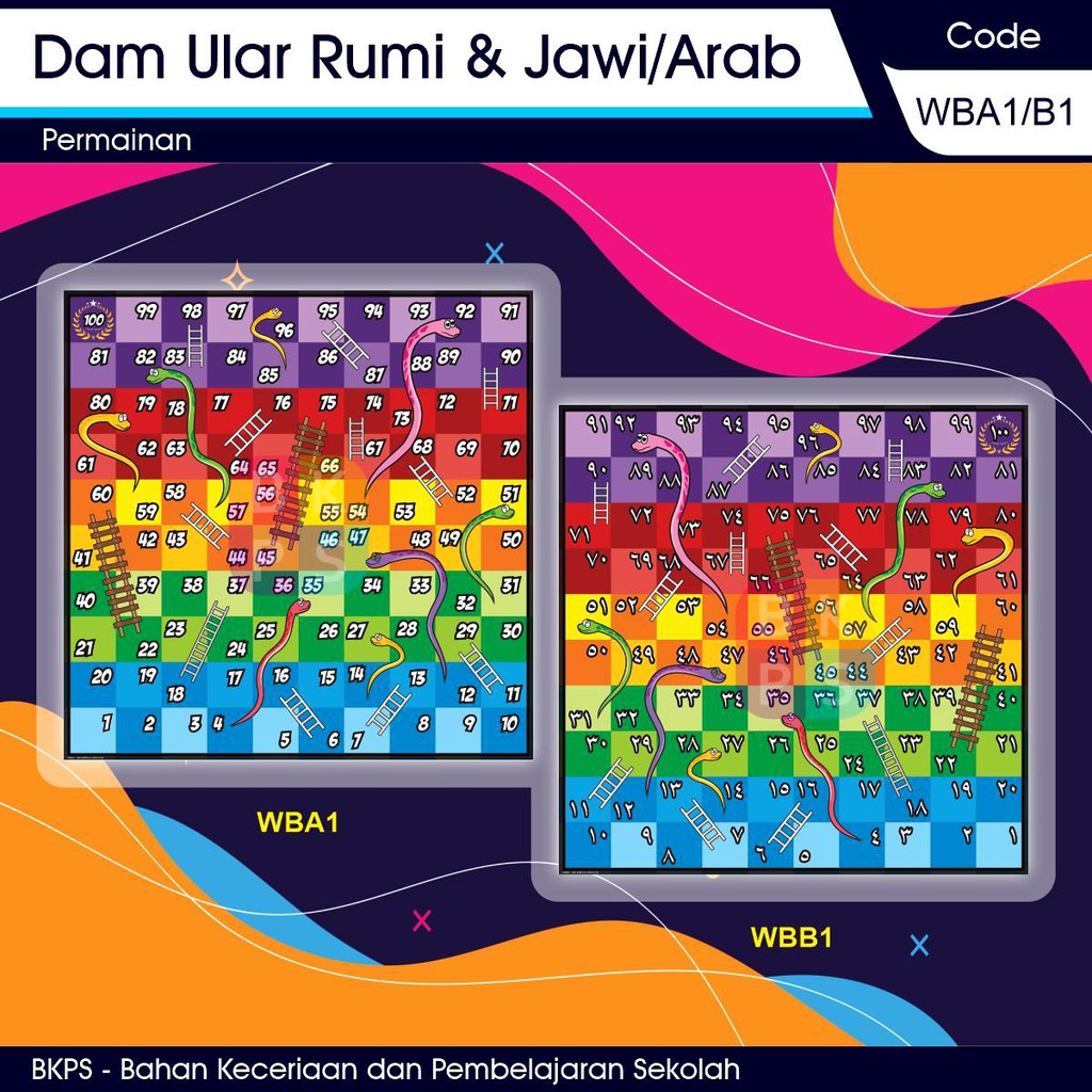 Permainan Dam ular Rumi & Jawi / Arab - WBA1 / WBB1 | Shopee Malaysia