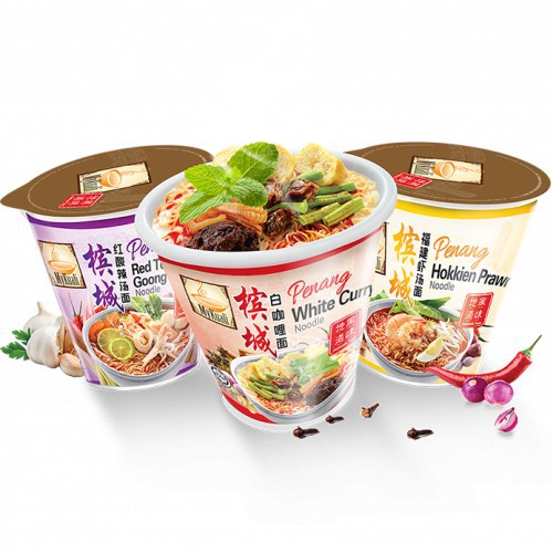 Mykuali Cup Noodle (White Curry Flavour)(Hokkien Prawn Noodle)(Red Tom Yam) 95g | Shopee Malaysia
