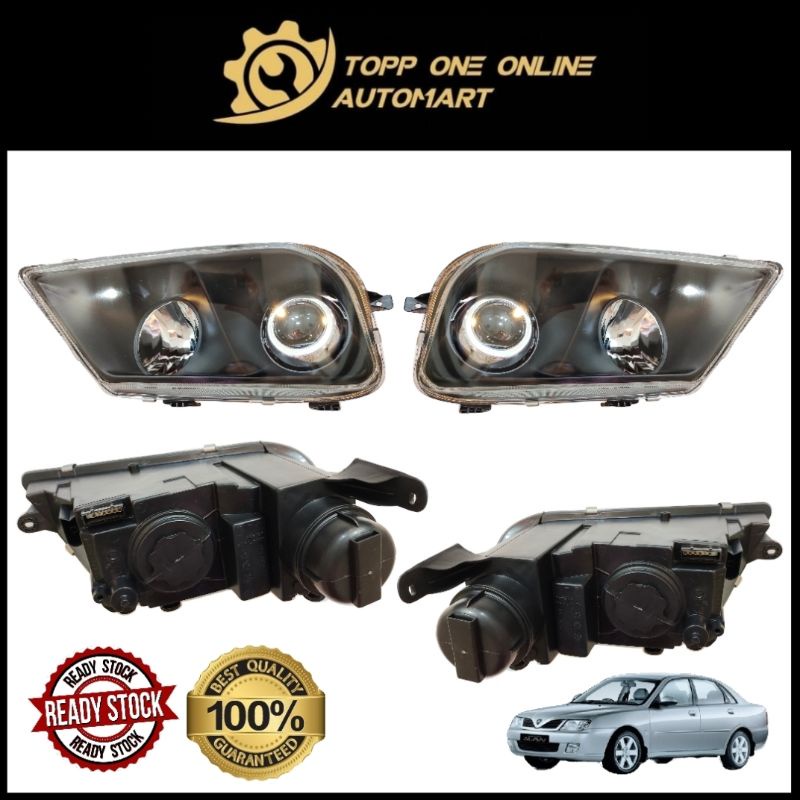 PROTON WAJA HEAD LAMP FULL BLACK (1 SET 2 PCS) | Shopee Malaysia
