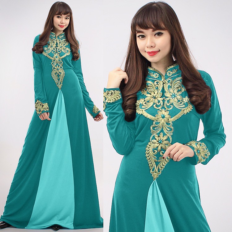 Elegant Modern Jubah (Turquoise) | Shopee Malaysia