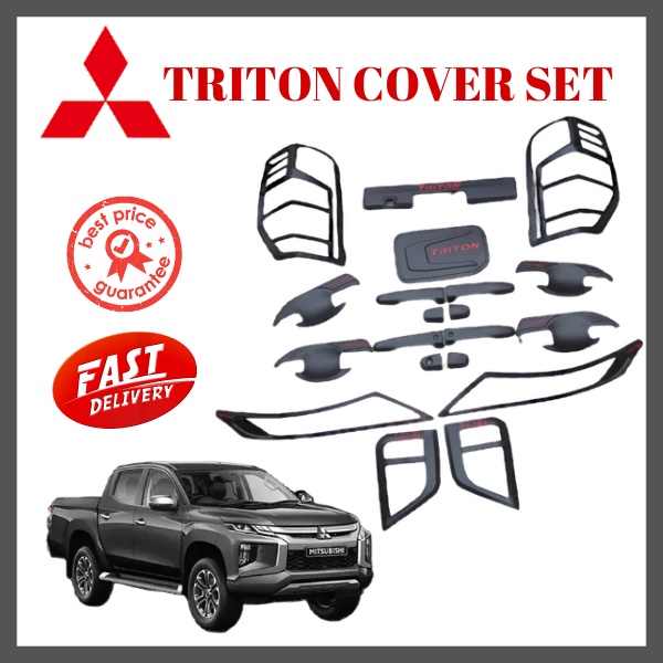 Mitsubishi Triton 2016-2022 Full Set Cover Accessories Head Lamp Tail ...