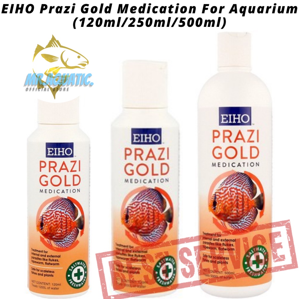 EIHO Prazi Gold Medication For Aquarium (120ml/250ml/500ml) | Shopee ...