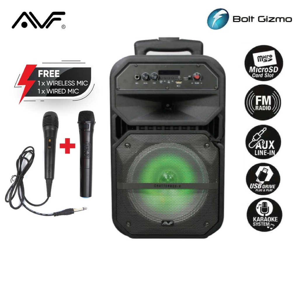 AVF Boombox Chatterbox-V Portable Rechargeable Bluetooth Speaker ...