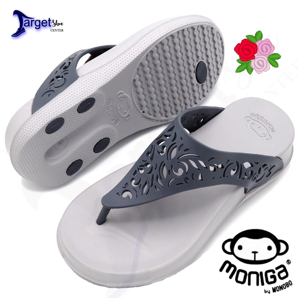 Ladies Sandal Slipper Monobo Moniga 6 Multicolor (GREY BLACK) | Shopee ...