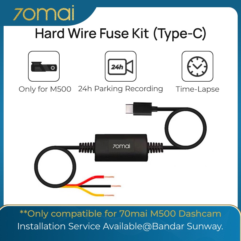 70mai M500 Hard Wire Fuse Kit (Type-C) | Shopee Malaysia