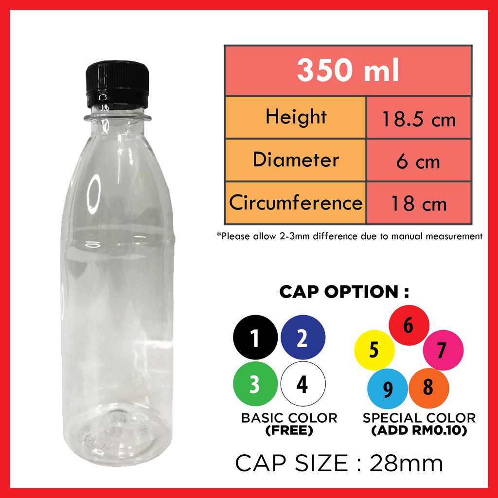 [Readystock] 350ml Plastic Bottle Botol Pet Plastik Botol Doorgift ...