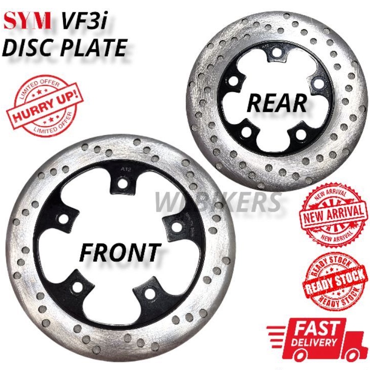 SYM VF3I VF3 FRONT REAR DISC PLATE BRAKE DISC BESI -HOT ITEM- | Shopee ...