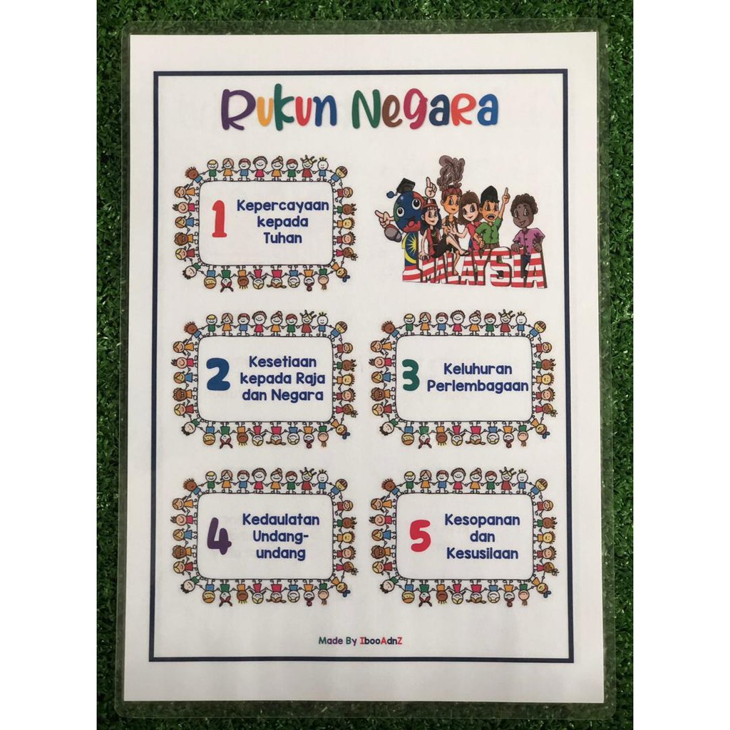 Handmade Rukun Negara And Malaysia Map Learning Posters A4 Size Shopee Malaysia 