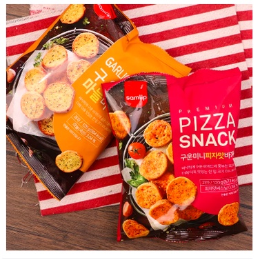 Korean Snacks Samlip SANLEA Garlic Flavor Pizza Flavor Baguette Dried ...