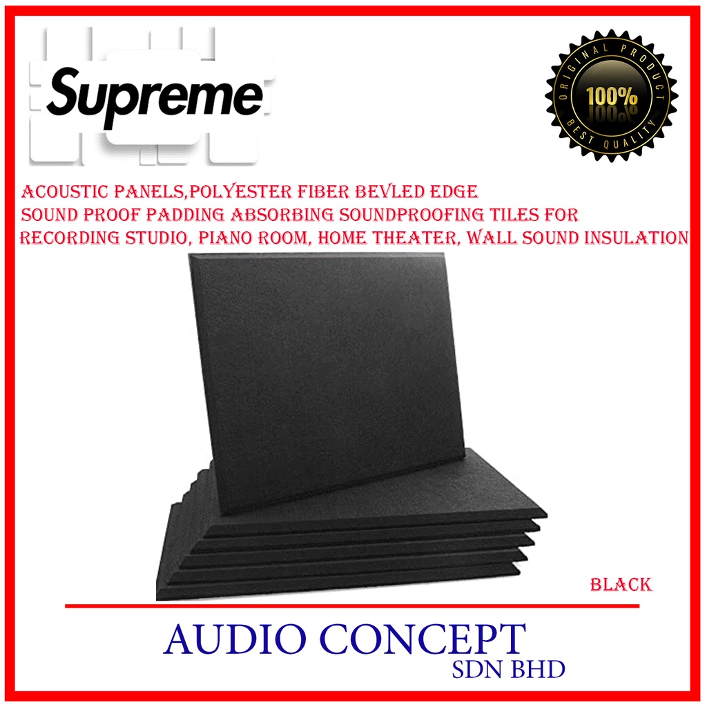 Supreme Acoustic Panels, Polyester Fiber Bevled Edge, Sound Proof ...