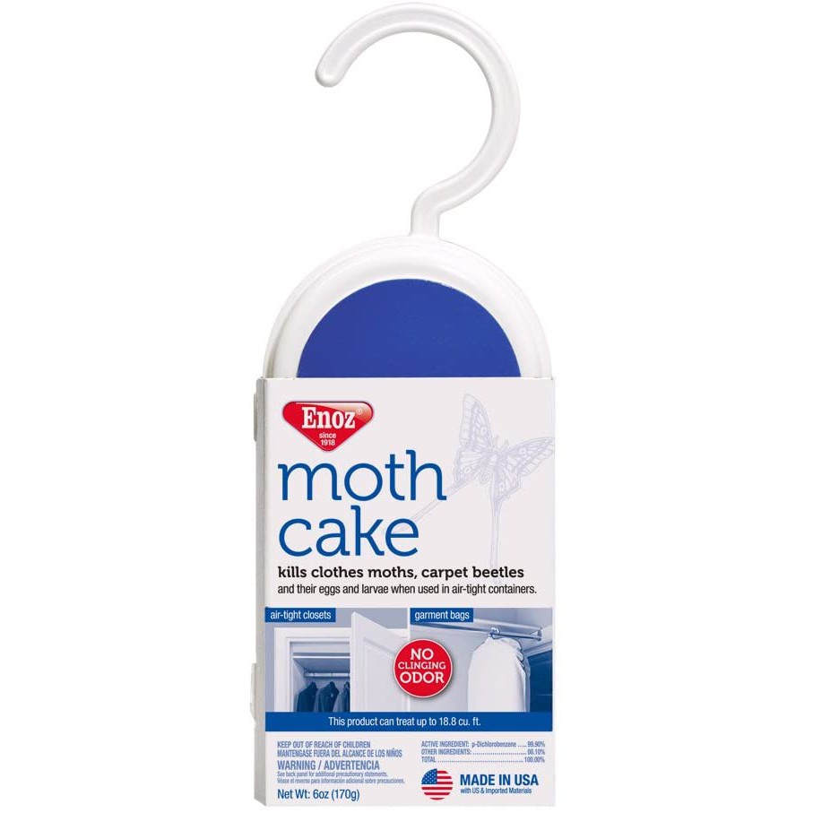Enoz Moth Cake, Kills Clothes Moths, Carpet Beetles, and Eggs and ...