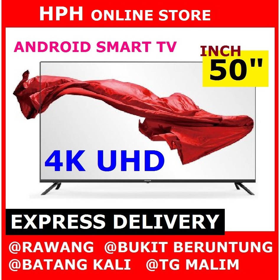 AIWA 50" INCH 4K UHD ANDROID EDGELESS SCREEN LED TV AW-LED50X9FL ...