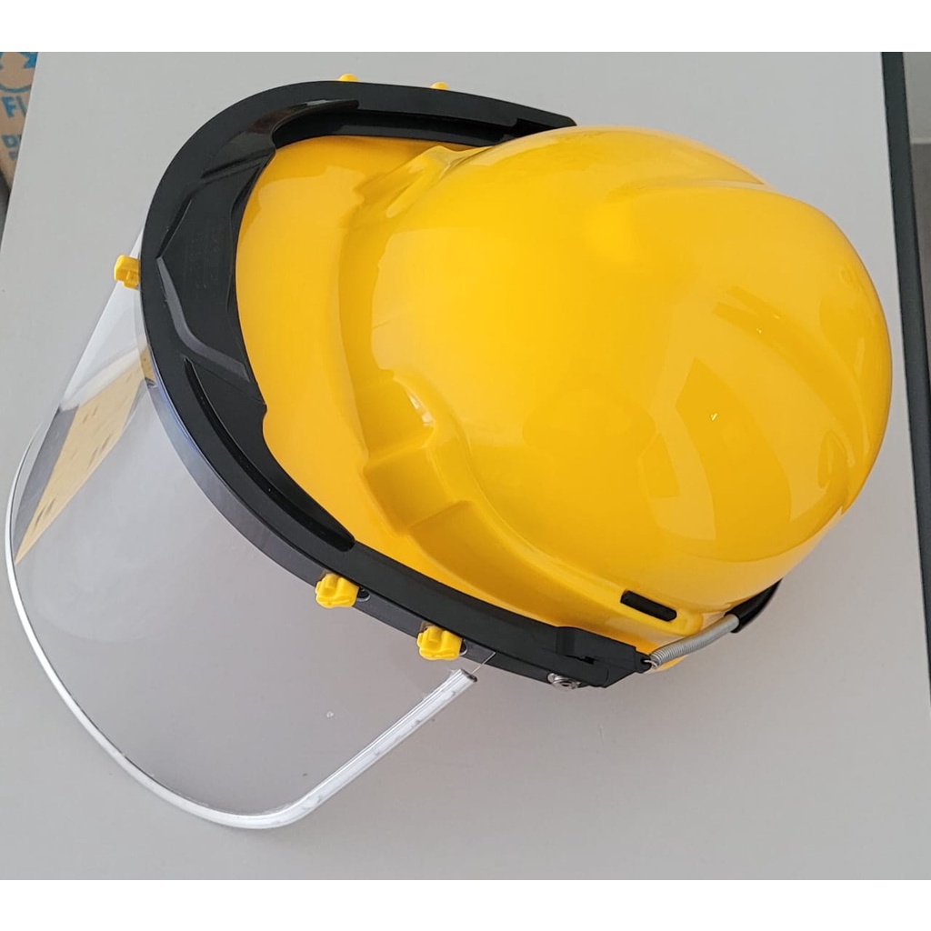 Protective Face Shield Visor With Removable Bracket With Safety Helmet ...