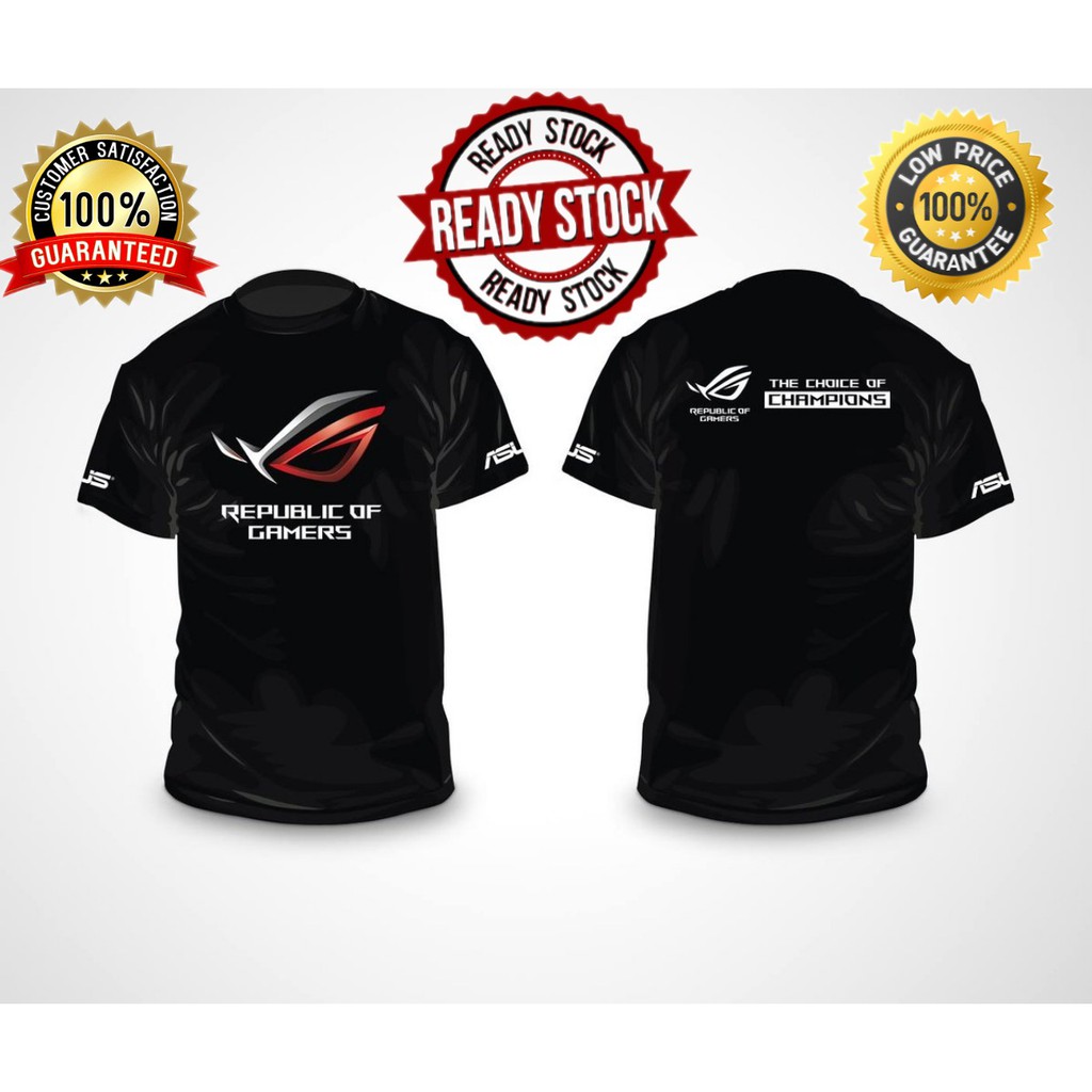 💥READY STOCK💥 Republic Of Gamers (ROG) Asus Logo T-Shirt. Pc - Mouse ...