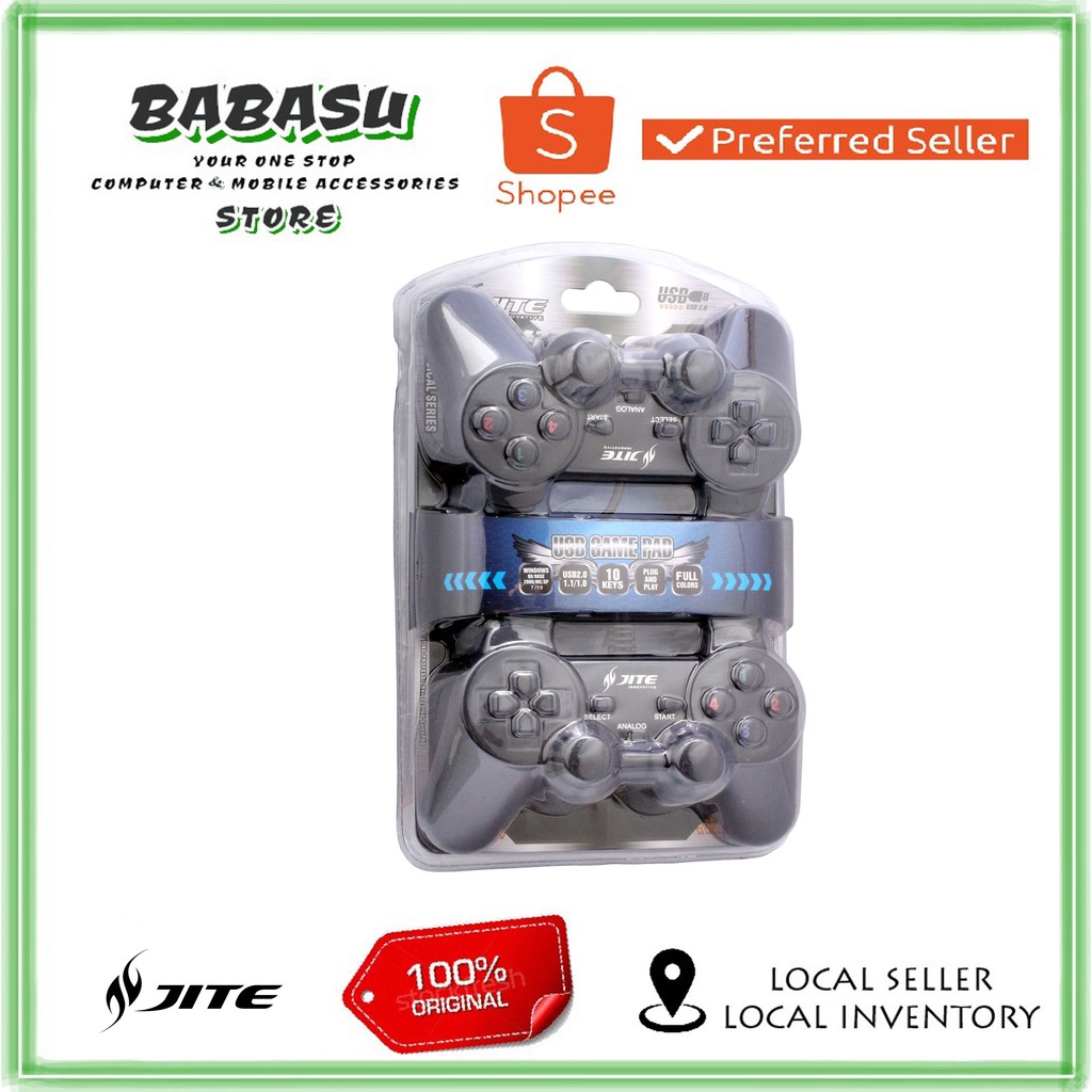 USB Wired DoubleShock PC Gamepad Controller Dual Joystick Vibration ...