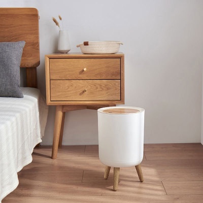 Japanese Muji Style Dustbin [7L] Desk Trash Can Hidden Garbage Bag Tong ...