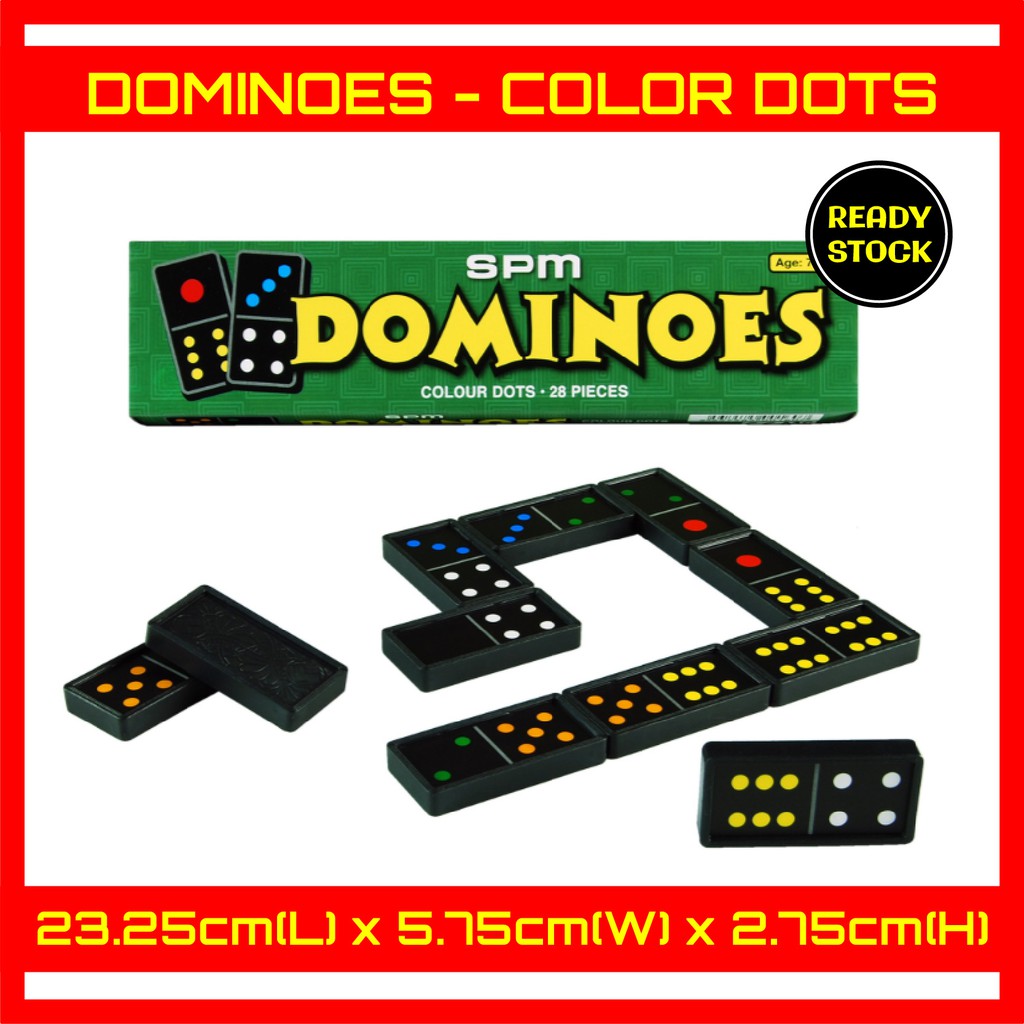 Board Game Domino for Boys and Girls Dominoes - Color Dots for children ...