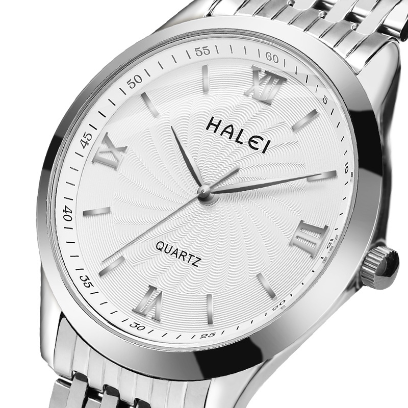 Halei 557ml Men Watch Quartz Watches Stainless Steel Band,Fashion Watch ...