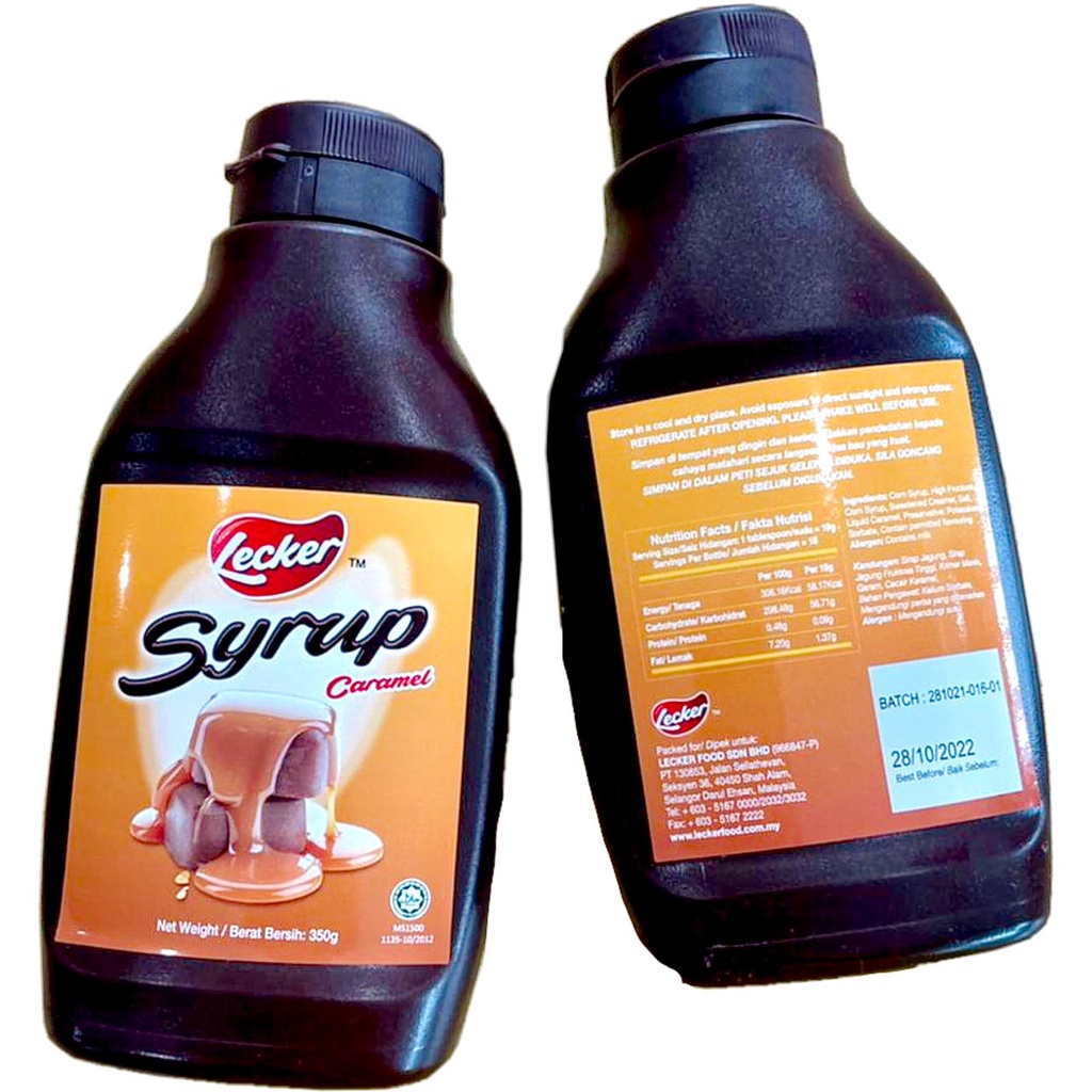 LECKER CARAMEL SYRUP (HALAL) 350G | Shopee Malaysia