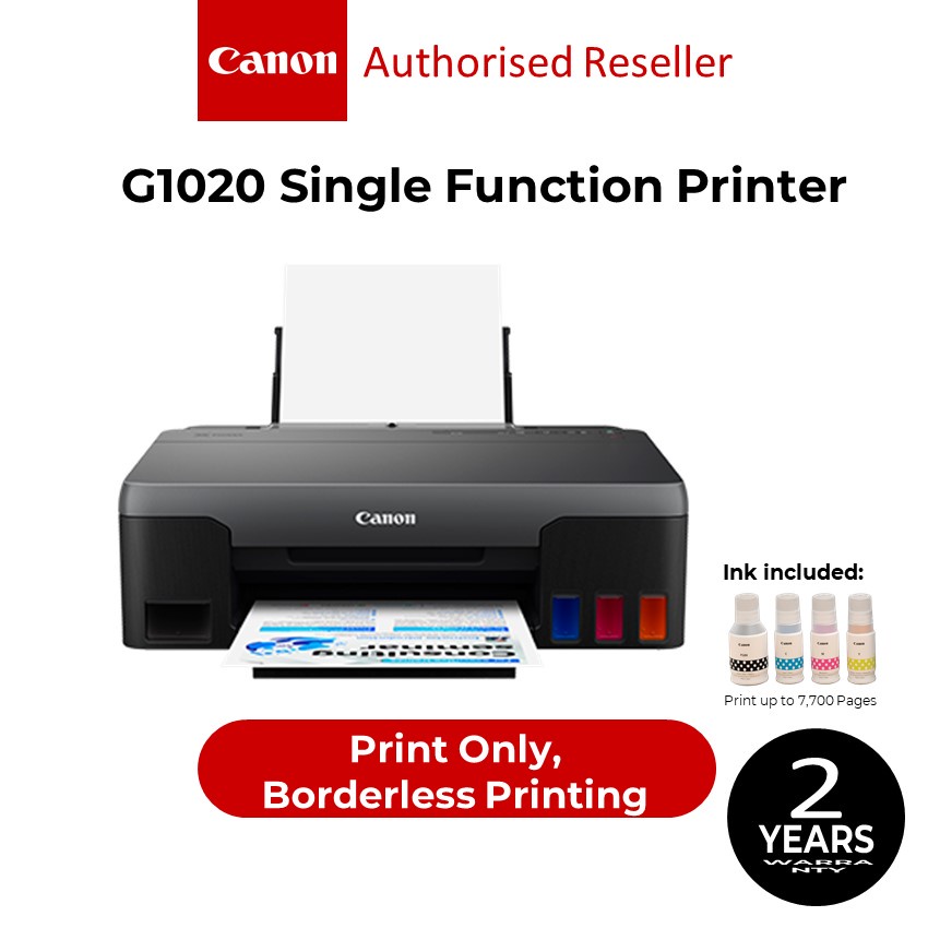 CANON Pixma G1020 Refillable Ink Printer - Print Only / Color Printer ...