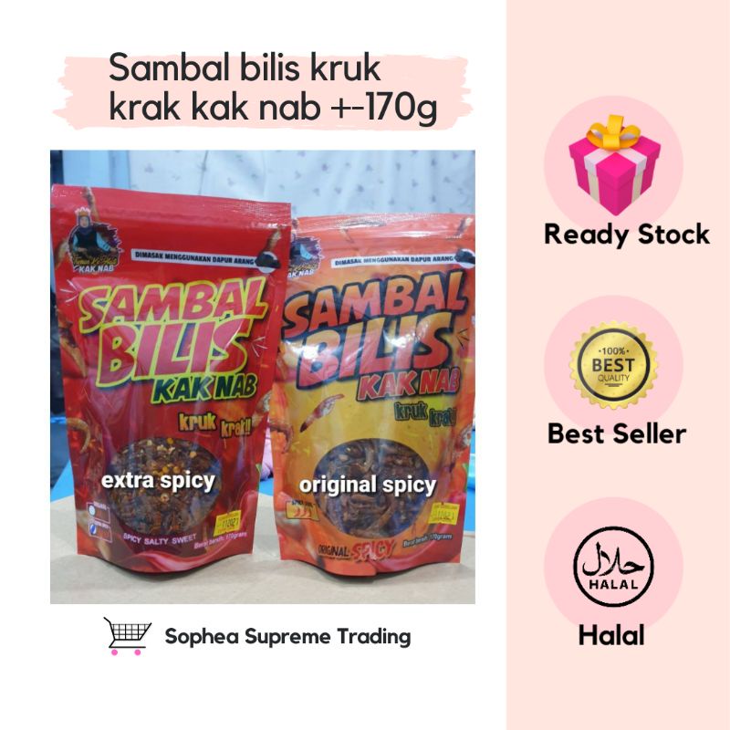 SAMBAL BILIS KAK NAB KRUK KRAK (+-170g) | Shopee Malaysia