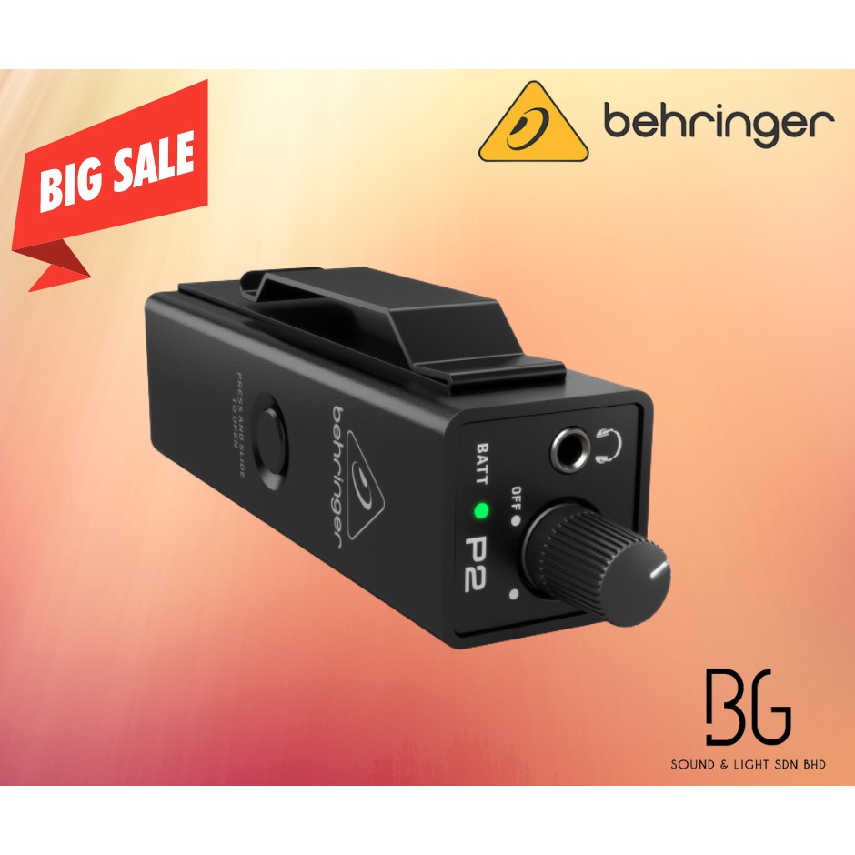 behringer P2 Ultra-Compact Personal In-Ear Monitor Amplifier | Shopee ...
