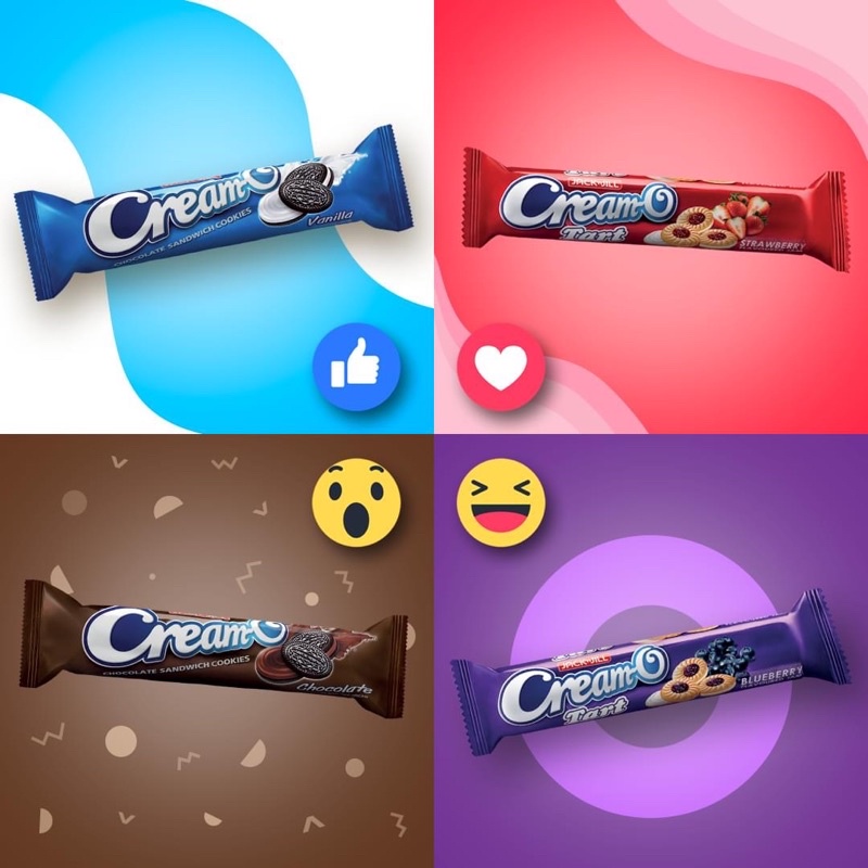 Cream-O Biscuits 120g/132g (Vanilla,Strawberry,Blueberry,Chocolate ...