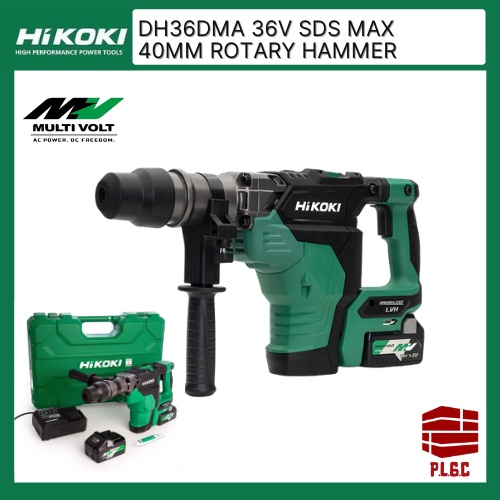 Hikoki / Hitachi Multi-Volt DH36DMA 36V SDS-MAX 40MM Rotary Hammer ...