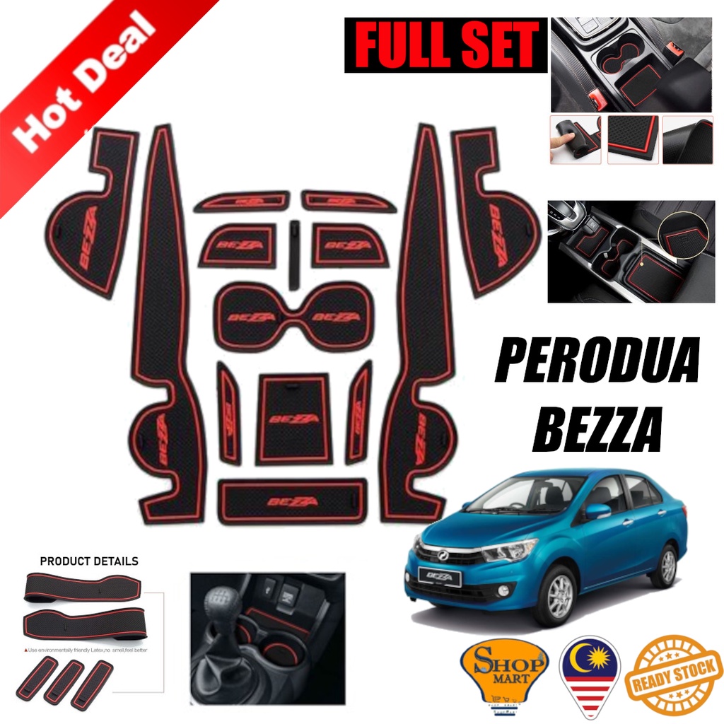 Perodua Bezza Slot Mat Interior Slot Storage Tank Rubber Mat Interior ...