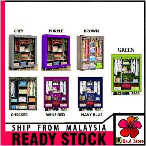 Almari Kain King Size Multifunctional Wardrobe / Rak Kain Serbaguna ...