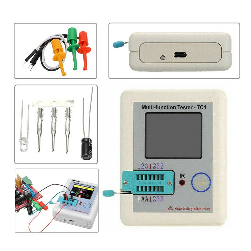 Tc-1 transistor tester 3.5" tft screen diode triode capacitance meter ...