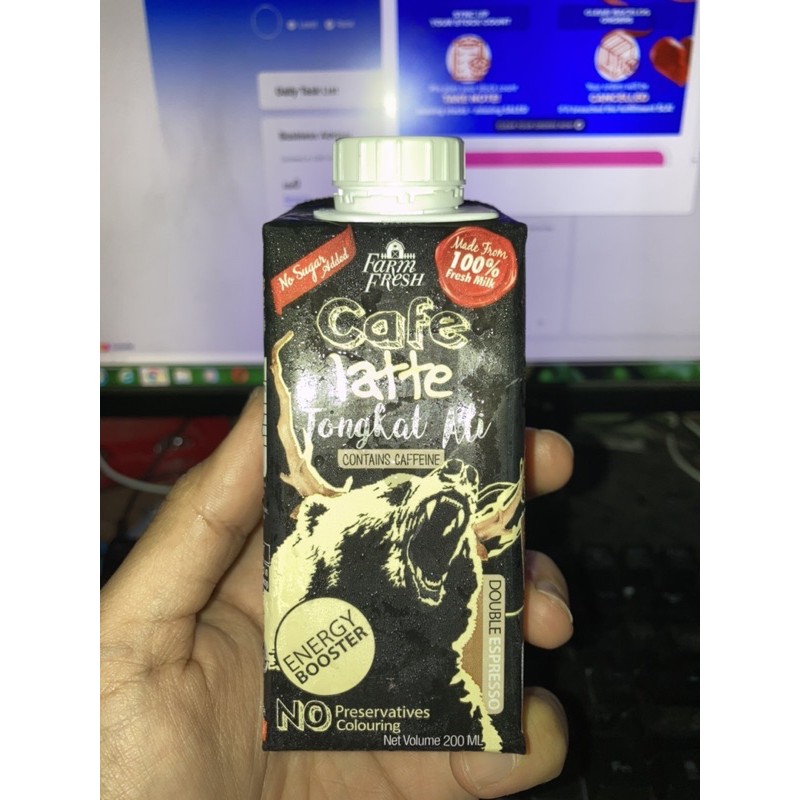 Farm Fresh Tongkat Ali Cafe latte 200ML ENERGY BOOSTER | Shopee Malaysia