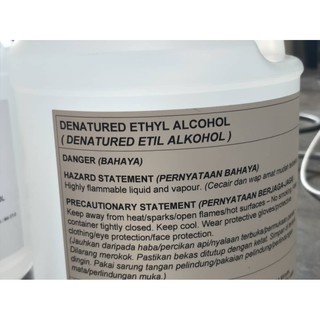 (Promo) Ethanol 95% denatured/Ethyl Alcohol 2.5L /25L | Shopee Malaysia