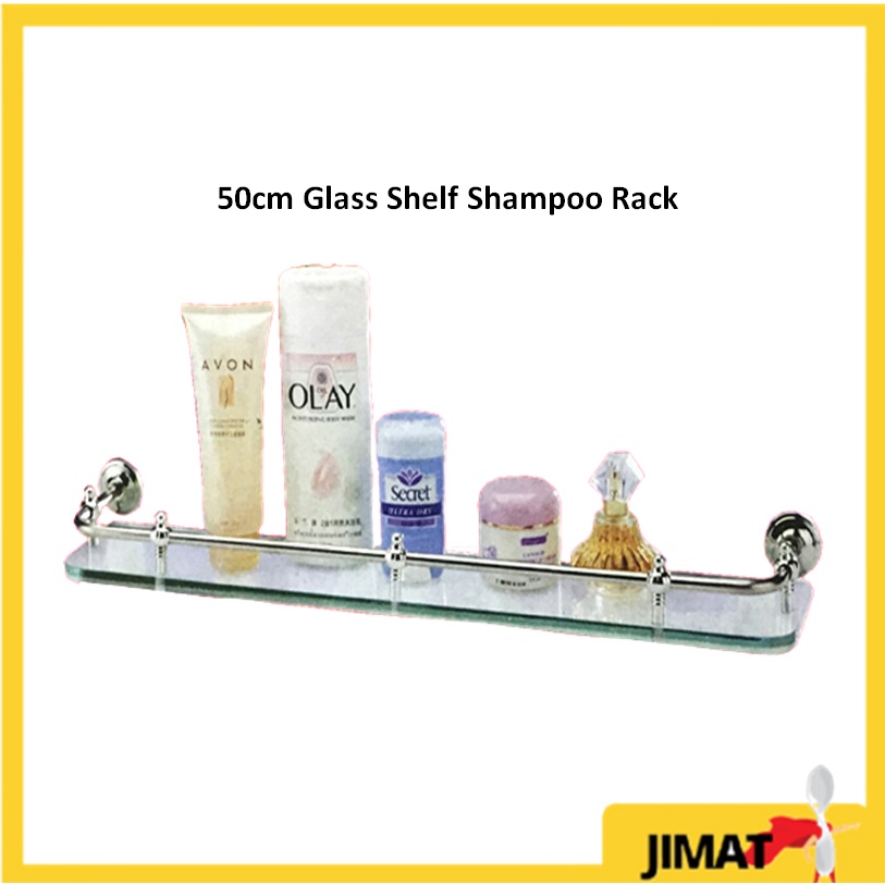 50cm Glass Shelf Shampoo Rack WSH 117 | Shopee Malaysia
