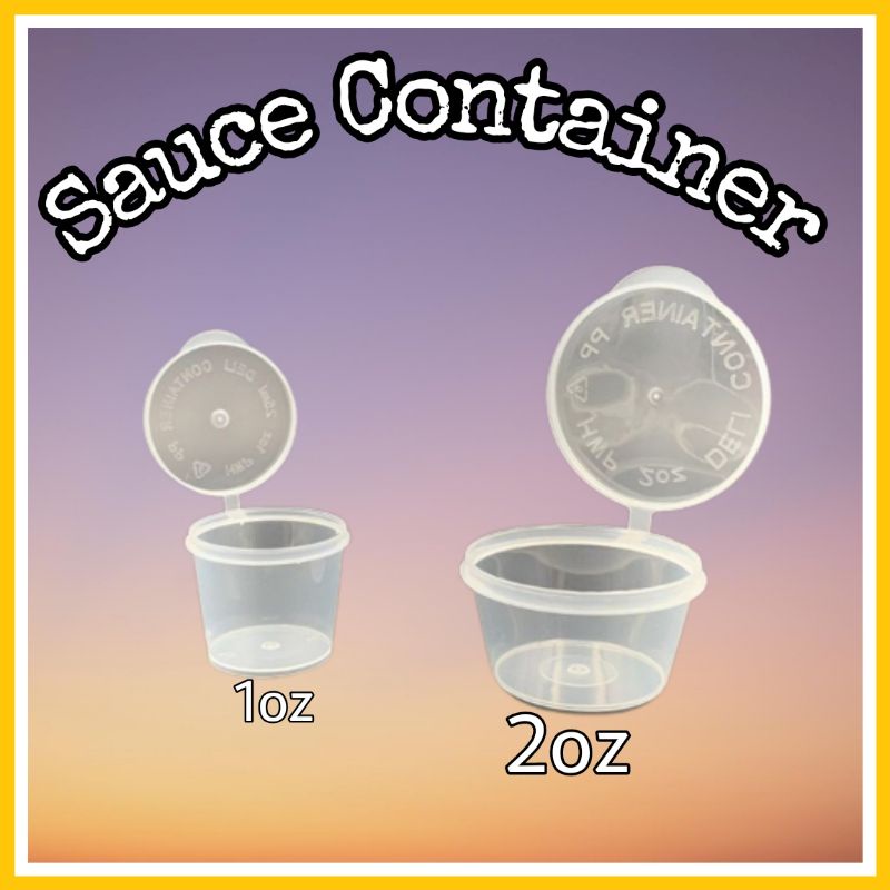 Sauce Container 1oz 2oz/ Rd1oz Rd2oz disposable plastic container/Bekas ...