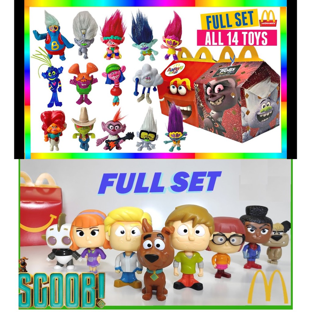 Happy Meal Complete Set Trolls World Tour And Scooby Doo | Shopee Malaysia