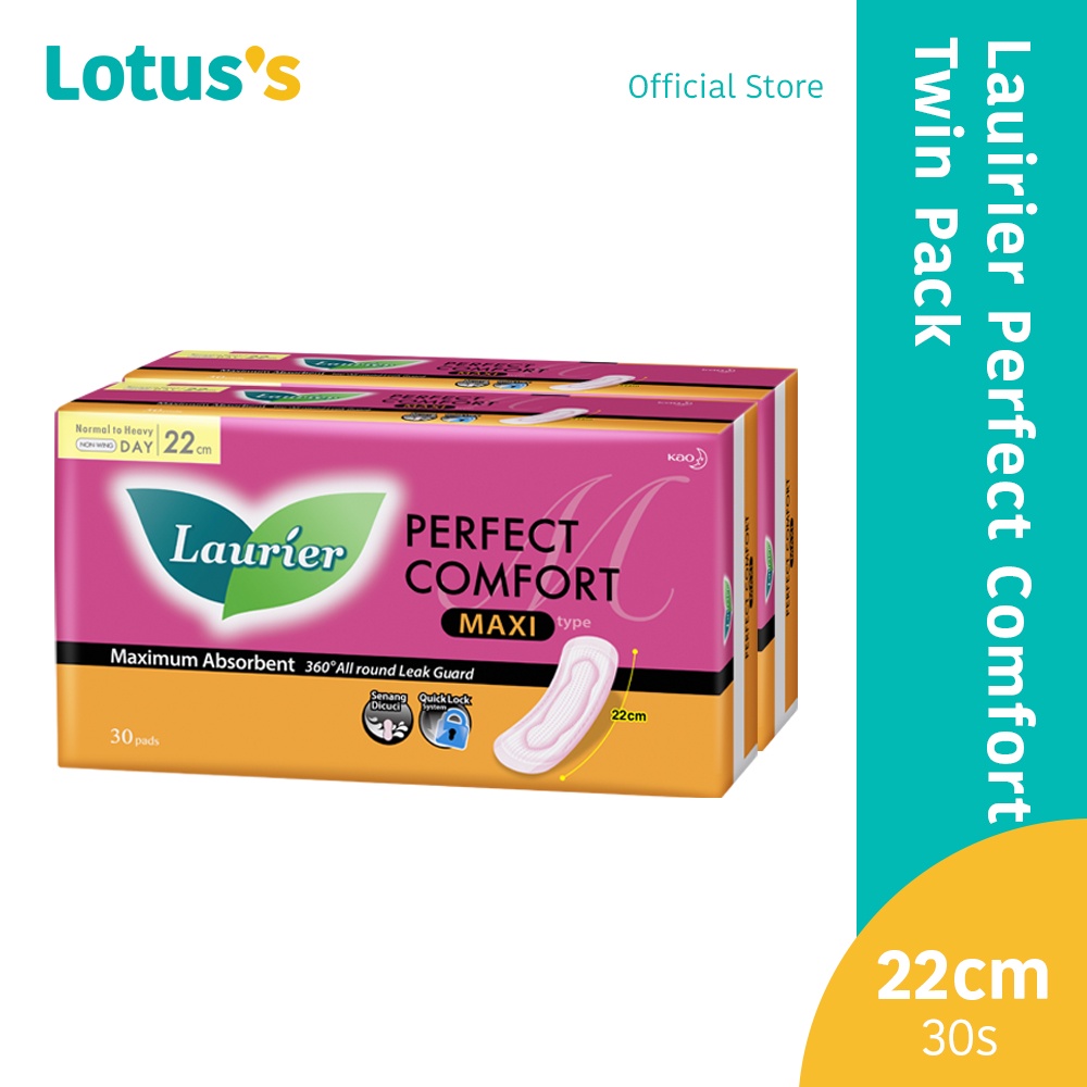 Laurier Active Comfort Super Maxi 2 x 30 Pads | Shopee Malaysia