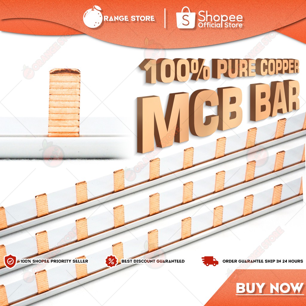 SSS Grade MCB COPPER BAR 63A 1 Pole MCB Copper Bus Bar With PVC ...