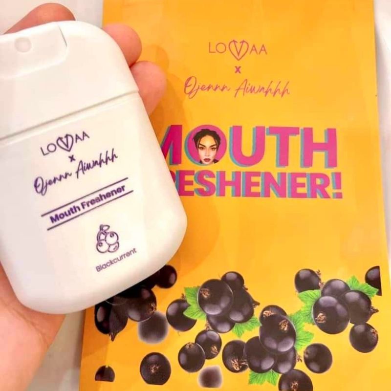 ORIGINAL HQ‼️ LOVAA X OJEN MOUTH FRESHENER BLACKCURRANT SPRAY MULUT ...