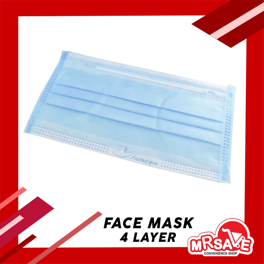 [MRSAVE] Face Mask 4 Ply Disposable Face Mask Surgical Mask With CE and ...