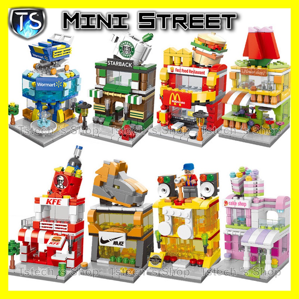 【🔥Hot Sale】LeLe Brother Mini Street Mini Shop Building Blocks Puzzles ...