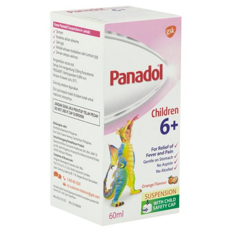 Panadol Orange Flavour for Children 6+ 60ml#N# | Shopee Malaysia