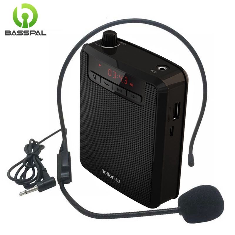 K300 Portable Loud Speaker Mini Voice Amplifier Microphone With USB TF ...