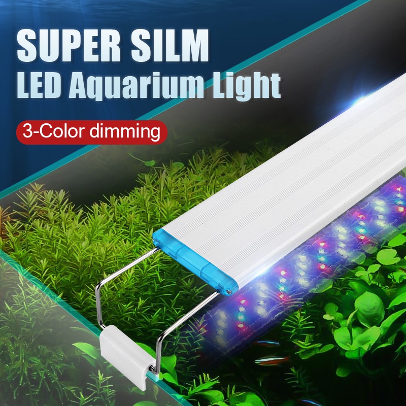 18-72CM Super Slim LED Aquatic Plant Light Lampu Akuarium Ex ...