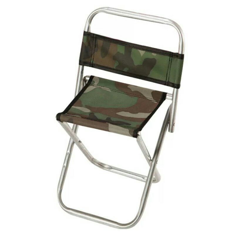 Outdoor Portable Picnic Stool Camping Small Folding Chair Iron Tube ...
