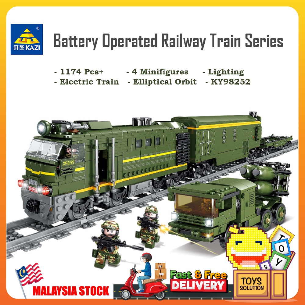 KAZI 98252 Electric Railway Train Battery Operated Building Blocks w ...
