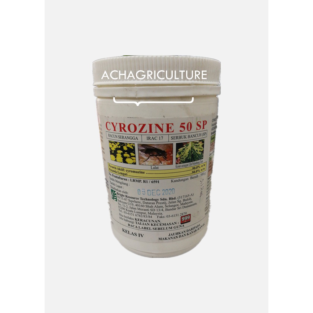 500G Cyrozine 50 SP | Cyromazine 50.0% 500G | Insecticide | Racun ...